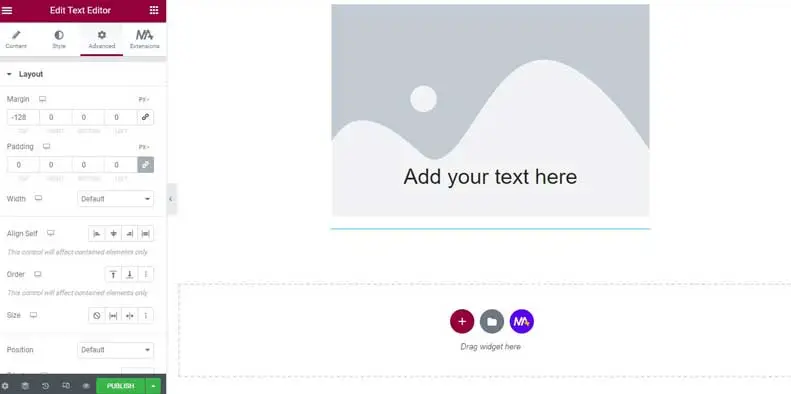 How to Add Text Over an Image in Elementor